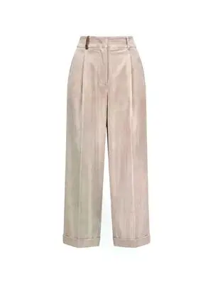 Peserico Corduroy Pleated Trousers - Neutrals