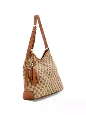 Gucci Marrakech Gg Canvas Medium Hobo Bag - Brown