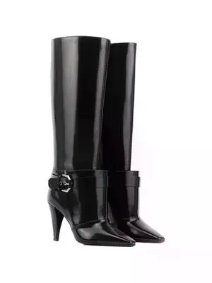 LANVIN Buckle-detail Knee-high Boots - Black
