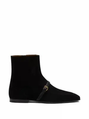 Church's Suzanne Buckle-strap Suede Ankle Boots - Black