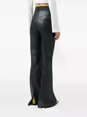 Gcds Flare-leg Faux-leather Trousers