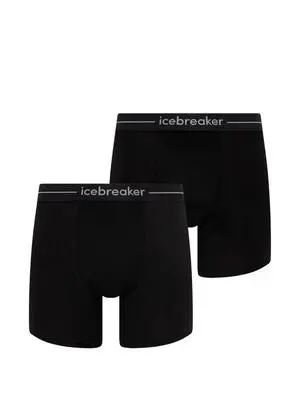 Icebreaker Logo-waistband Boxer Briefs - Black