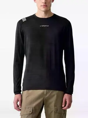 LA SPORTIVA Logo-print Long-sleeved T-shirt - Black