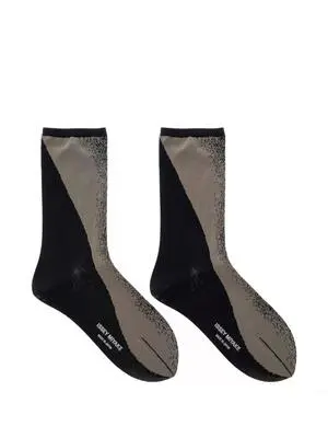 Issey Miyake Graphic-pattern Socks - Black