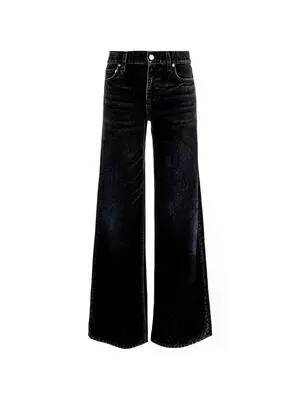 Alice + Olivia Amazing Low-rise Baggy Jeans - Black