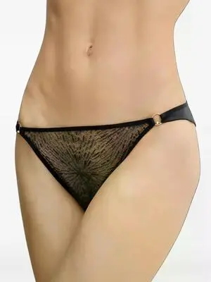 Chantelle Pearl Lace-panelled Briefs - Black