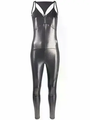 Adidas By Stella McCartney Cut-out Metallic Jumpsuit