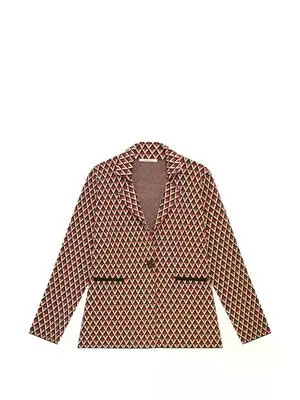 Malìparmi Jacquard-knit Single-breasted Blazer - Red