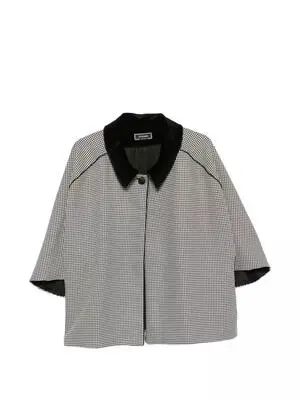 STYLAND Houndstooth-pattern Coat - Neutrals