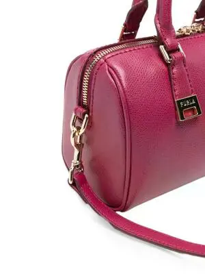 Furla Logo-plaque Pebbled-effect Mini Bag