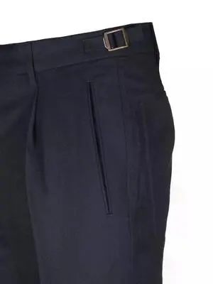 BERWICH Retro Long G Pleated Side-buckle Trousers - Grey