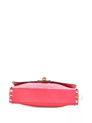 Valentino Garavani Rockstud Flip Lock Flap Bag Leather Medium Crossbody Bag