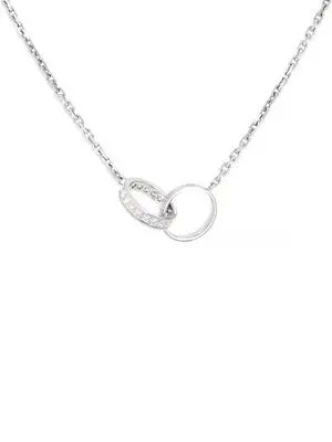 Cartier 2010s Love Diamond Necklace - Silver
