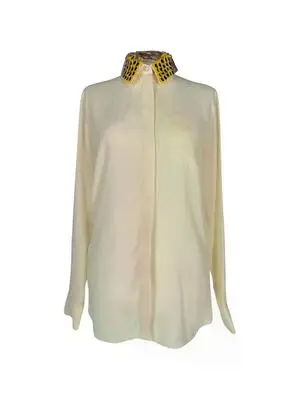 Altuzarra Sequined-collar Long-sleeve Blouse - Neutrals