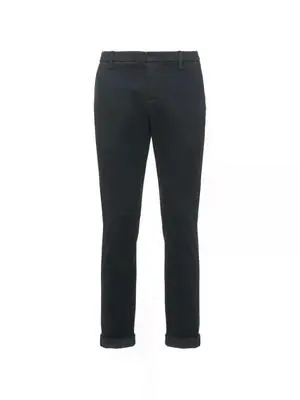 DONDUP Logo-plaque Turn-up Trousers - Grey