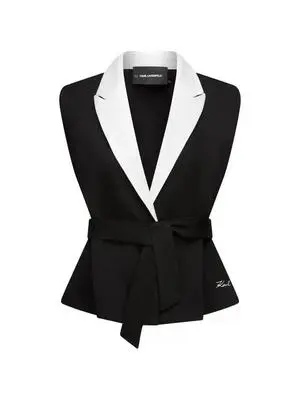 Karl Lagerfeld Contrast-lapel Waistcoat