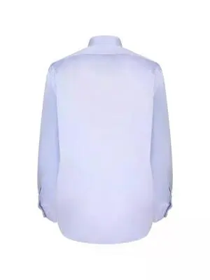DELL'OGLIO Spread-collar Button-up Shirt - Blue