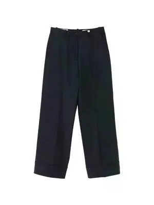 MY MYTHS Pressed-crease Turned-up Trousers - Blue
