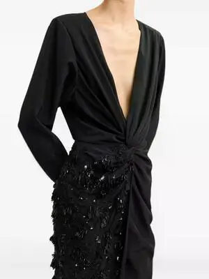 16Arlington Idina Embroidered Midi Dress