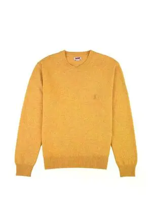 BARACUTA Embroidered-logo Sweater - Yellow