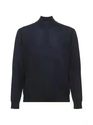 DEVORE INCIPIT High-neck Sweater - Blue