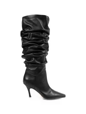 Amina Muaddi Jamie Slouch Bootie 80 Nappa