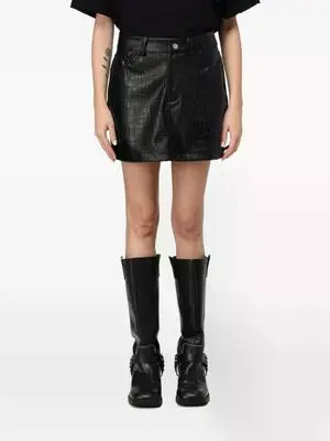 DISCLAIMER Crocodile-effect Mini Skirt