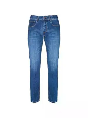 BE ABLE Washed Slim-fit Jeans - Blue