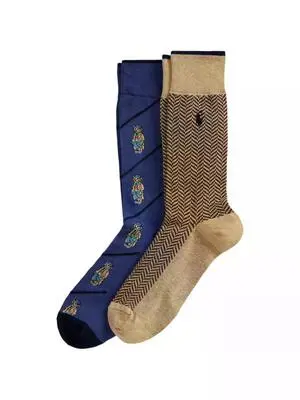 Polo Ralph Lauren Polo Bear Herringbone Socks - Blue