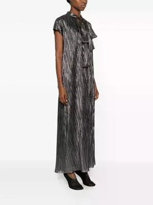STYLAND Pleated Maxi Dress - Silver
