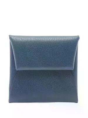 Hermès 2022 Bastia Leather Coin Purse - Blue