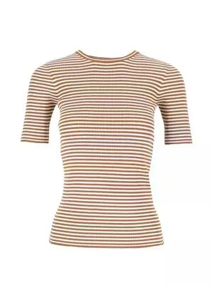 Max Mara Striped Ribbed-knit T-shirt