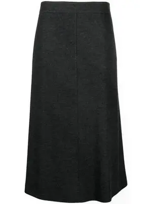 Brunello Cucinelli High-waisted Cashmere-blend Midi Skirt