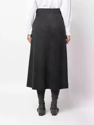 Brunello Cucinelli High-waisted Cashmere-blend Midi Skirt