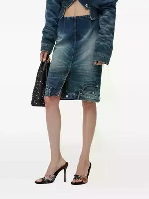 Alexander Wang Upside Down Denim Pencil Skirt