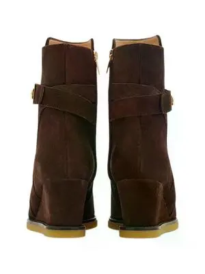 FERRAGAMO Wedge-heel Ankle Boots With Hug Buckle