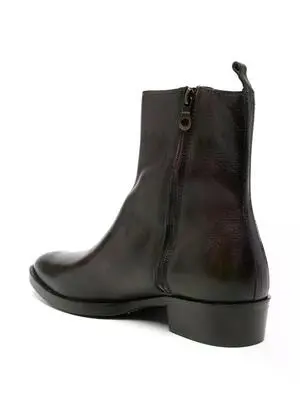 FRATELLI RENNELLA Zip-fastening Leather Boots - Brown