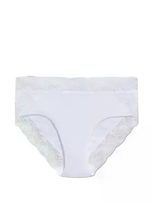 Hanro Lace-trim Cotton Briefs - White