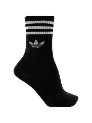 Adidas Trefoil Logo-embroidered Striped Socks Set