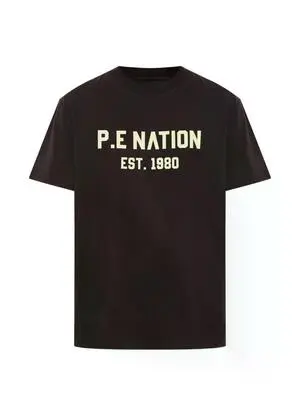 P.E Nation Infinity Relaxed Logo-print T-shirt - Black