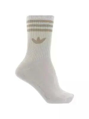 Adidas Logo-embroidered Striped Socks