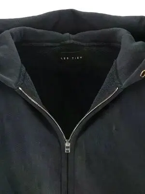 LES TIEN Raw-edge Zip-up Hoodie