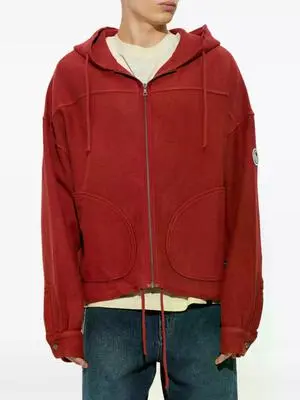 Palm Angels Palm Tree Zip Loose Hoodie