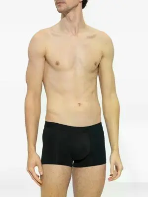 Hanro Logo-waistband Boxer Briefs - Black