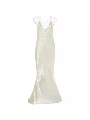 TOM FORD Metallic-effect Backless Maxi Dress