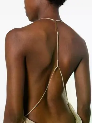 TOM FORD Metallic-effect Backless Maxi Dress