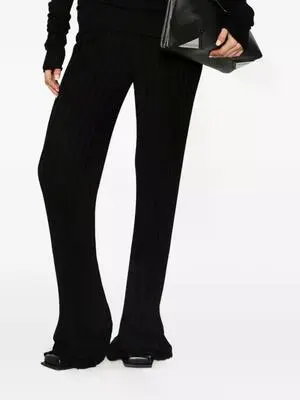 ROT The Lounge Ribbed-knit Trousers - Black