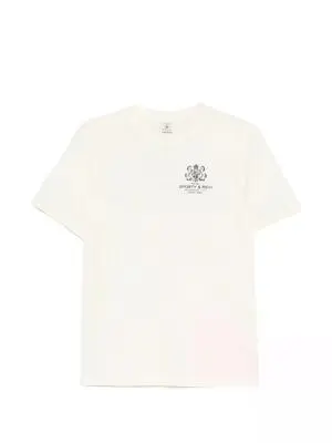 Sporty & Rich Logo-print T-shirt - Neutrals