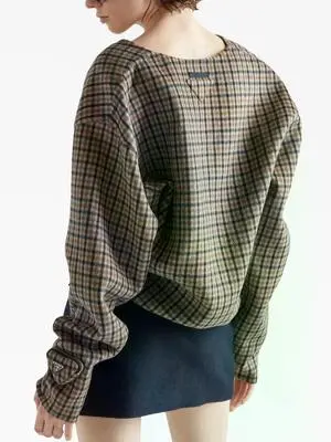 Prada Checked Cashgora Jumper
