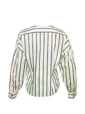 Sandro Striped V-neck Shirt